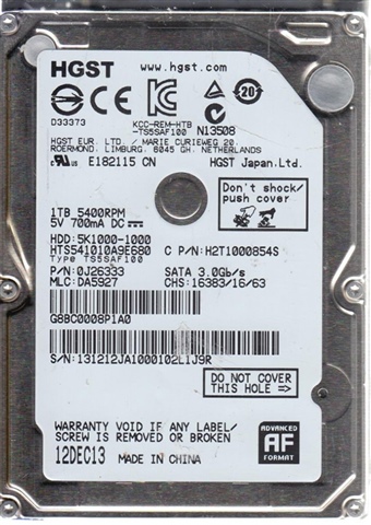HGST HTS541010A9E680 (0J26333) 1TB 2.5" HDD SATA - CeX (UK): - Buy ...