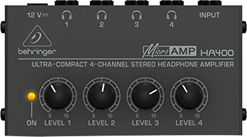 Behringer HA400 Microamp 4 Channel Stereo Headphone Amplifier, C - CeX ...