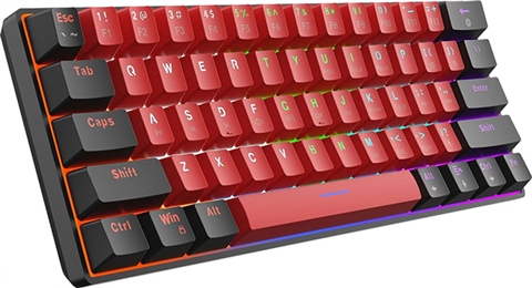Snpurdiri V900 61 Keys RGB Wired Gaming Mini Keyboard - Black/Red, C ...