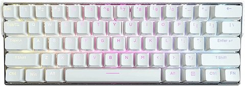 Kemove Snowfox DK61 RGB 60% Wireless Mech.Keyboard (Gat Browns) - White ...