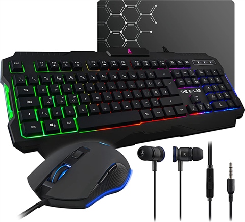 G-Lab Combo Helium Gaming (Keyboard+Mouse+Mosuepad+Earphones), B - CeX ...
