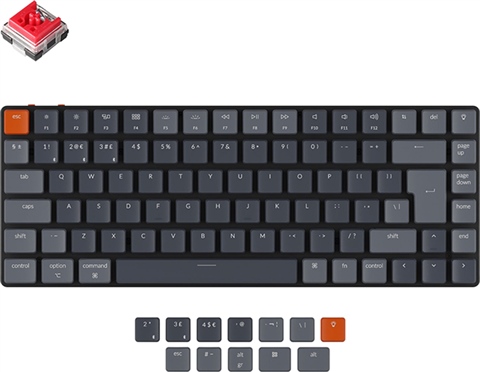 Koorui MK082 82 Keys Wireless Mechanical Keyboard (Red Switch), A - CeX ...