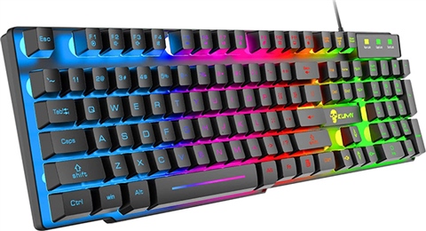 Kuiyn T6 Rainbow Backlight USB Ergonomic Gaming Keyboard, B - CeX (UK ...