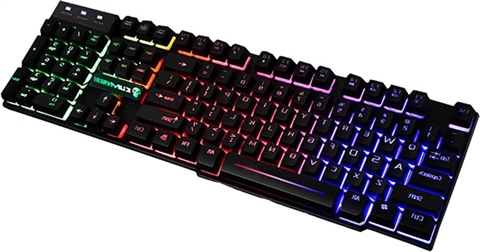 Kuiyn T6 Rainbow Backlight USB Ergonomic Gaming Keyboard, C - CeX (UK ...