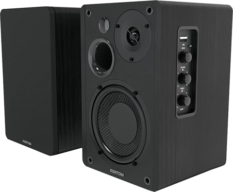 AZATOM EB100 Bookshelf Speakers (Pair) - Black, B - CeX (UK): - Buy ...