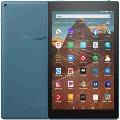 Amazon Fire HD 10 10.1" 64GB (2019) Twilight Blue(w/o Ads), WiFi B ...