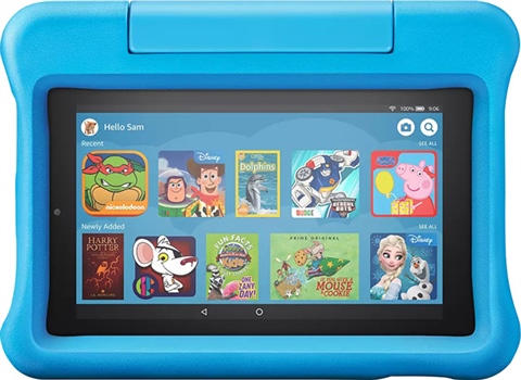 Amazon Kindle Fire 7 16GB Kids Edition Intergalactic Blue Case (2019 ...