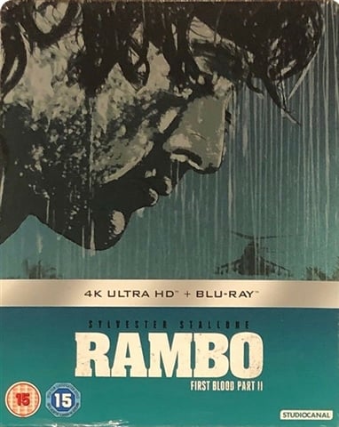 Rambo, First Blood Pt 2 (15) 1985 4K UHD+ BR Limited Ed. Steelbook ...