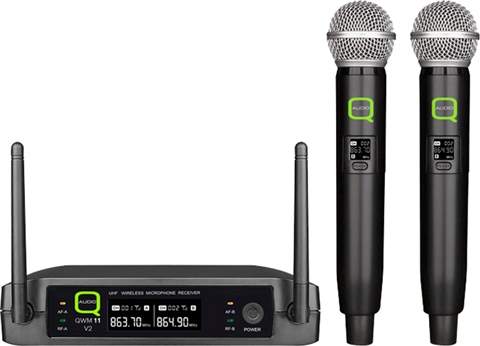 Q-AUDIO QWM-11 V2 Dual UHF Mic System (UHF), B - CeX (UK): - Buy, Sell ...