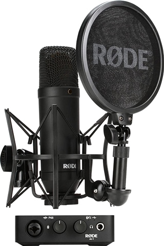 Rode NT1 Condenser Microphone & AI-1 Audio Interface Studio Kit, A ...