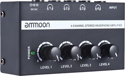 Ammoon HA400 4 Channel Mini Audio Stereo Headphone Amplifier, A - CeX ...