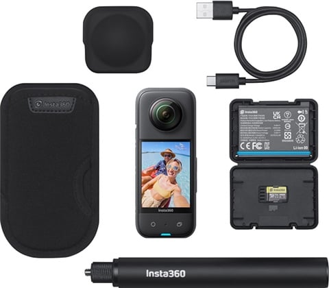 Insta360 X3 Bundle(w/Case,Pouch,Cable,SD Card,Selfie Stick,Cap,Battery ...