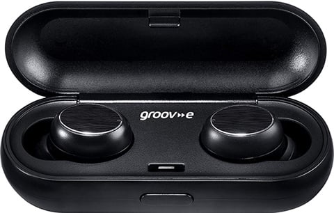 Groov-e GVTW01BK Play Buds Wireless Earphones with Charging Case, B ...