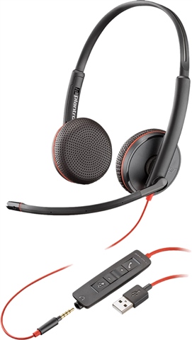 Plantronics Blackwire C3220 USB-C On-Ear Wired Mono Headset, B - CeX ...