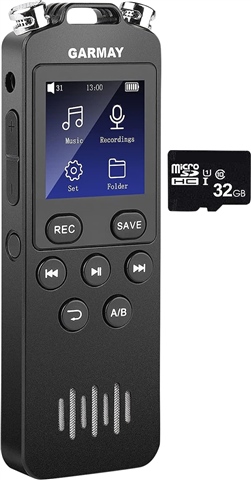 Garmay 16GB Digital Voice Recorder (W/ 32GB Memory Card), B - CeX (UK ...