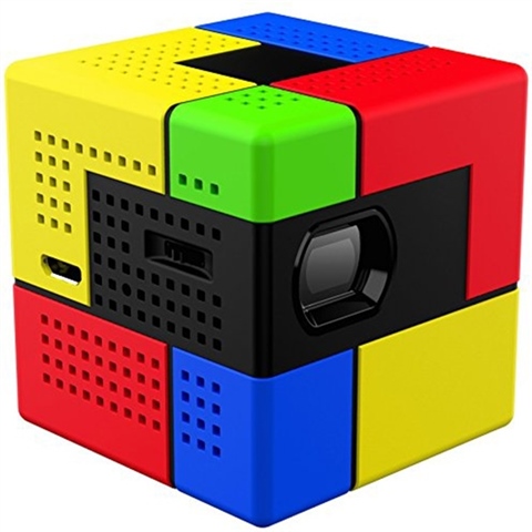 SK UO 1.8" Cube Ultra Mini Small Pico Smart Beam1 Max Projector, B ...