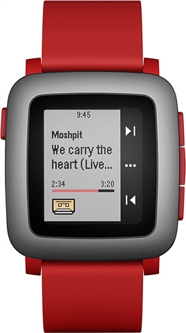 Pebble Time Smartwatch Red with Red band, B - CeX (UK): - Buy, Sell, Donate