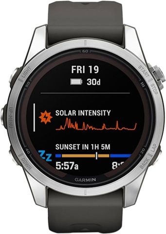 Garmin Fenix 7S Pro Solar Edition (42mm) - Silver w/Graphite,B - CeX ...
