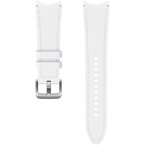 Samsung Galaxy Watch 4/Classic Hybrid Leather Strap, (M/L) - White, B ...