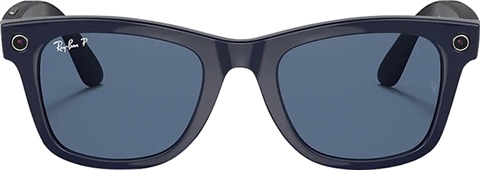 Ray-Ban Stories RW4004 Wayfarer, Blue Frame Dark Blue Classic, Large, B ...
