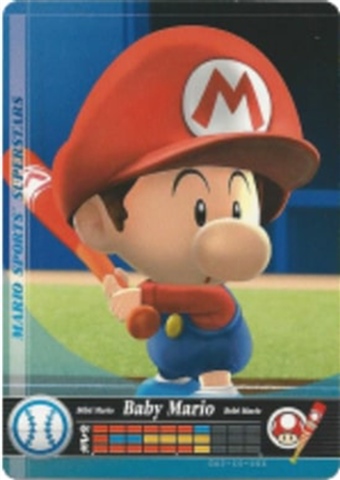 Amiibo Card Mario Sports Superstars 062 Baby Mario Baseball - CeX (UK ...