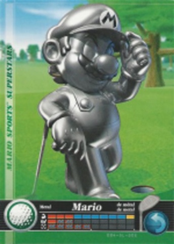 Amiibo Card Mario Sports Superstars 084 Metal Mario Golf - CeX (UK ...