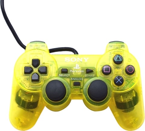 PS2 Official DualShock 2 Clear Yellow Controller, A - CeX (UK): - Buy ...