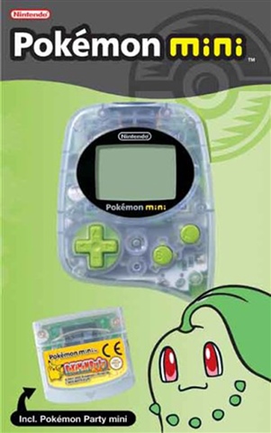 Pokemon mini Console (PAL), Chikorita Green, W/ Pokemon Party, Mint ...