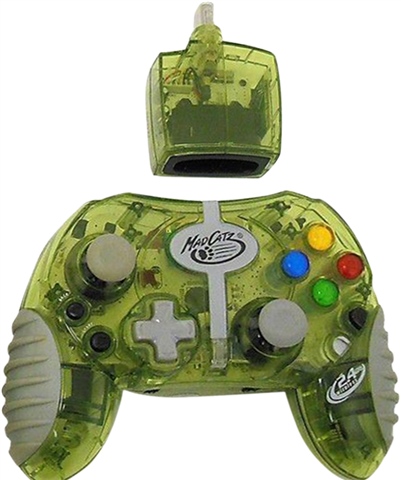 Mad Catz Wireless Xbox Controller+Reciever, Transparent Green - CeX (UK ...