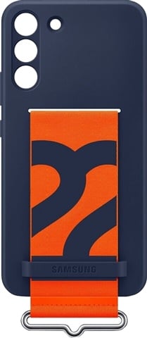 Official Samsung Galaxy S22 Plus Silicone Cover with Strap - Navy - CeX ...