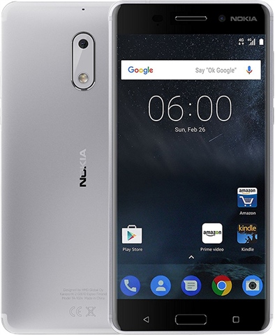 Nokia 6 32GB Silver, Unlocked B - CeX (UK): - Buy, Sell, Donate